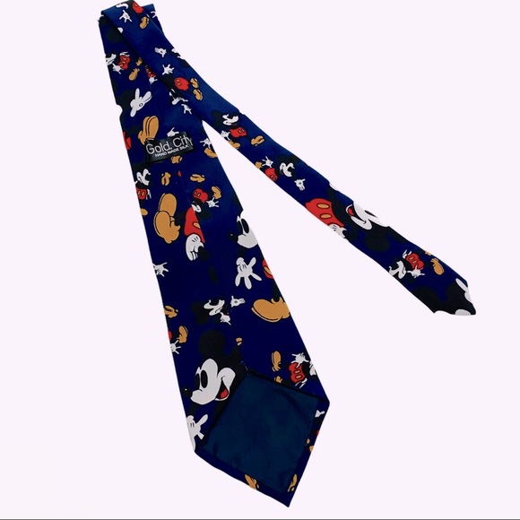 Disney | Accessories | Gold City Disney Mickey Mouse Silk Tie | Poshmark